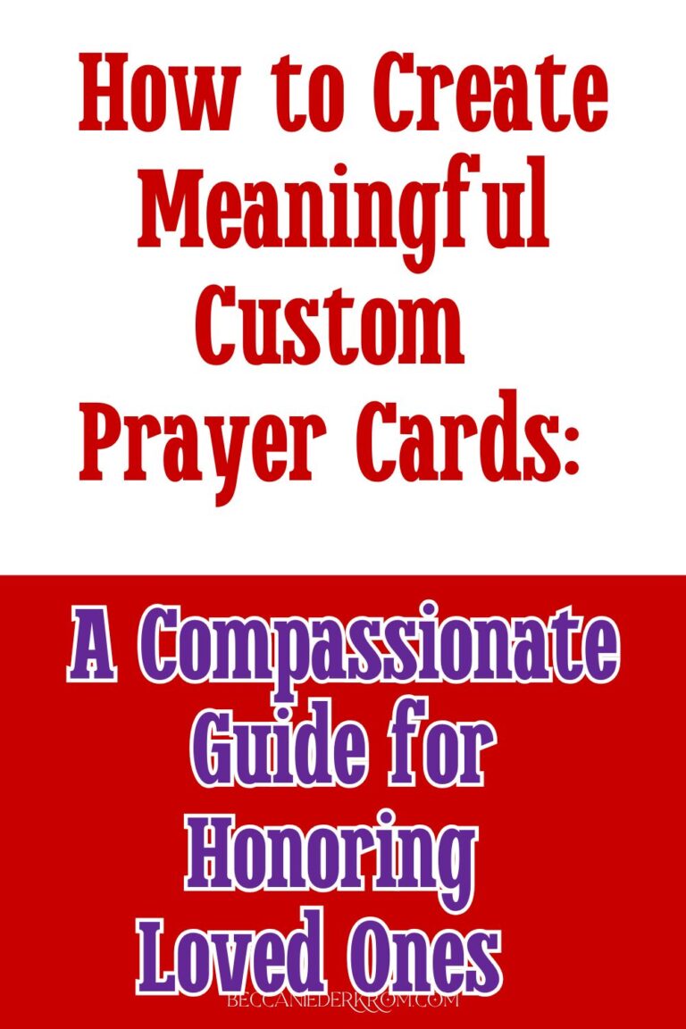 How to Create Meaningful Custom Prayer Cards: A Compassionate Guide for ...