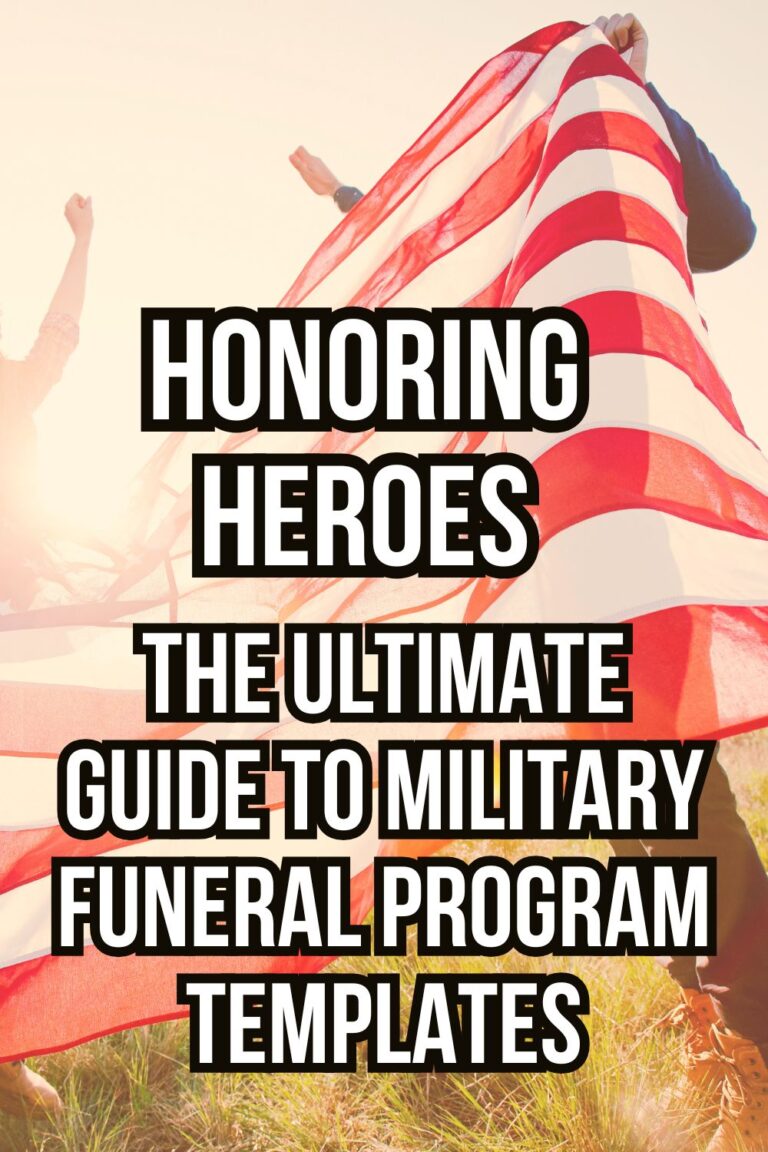 Honoring Heroes: The Ultimate Guide to Military Funeral Program ...