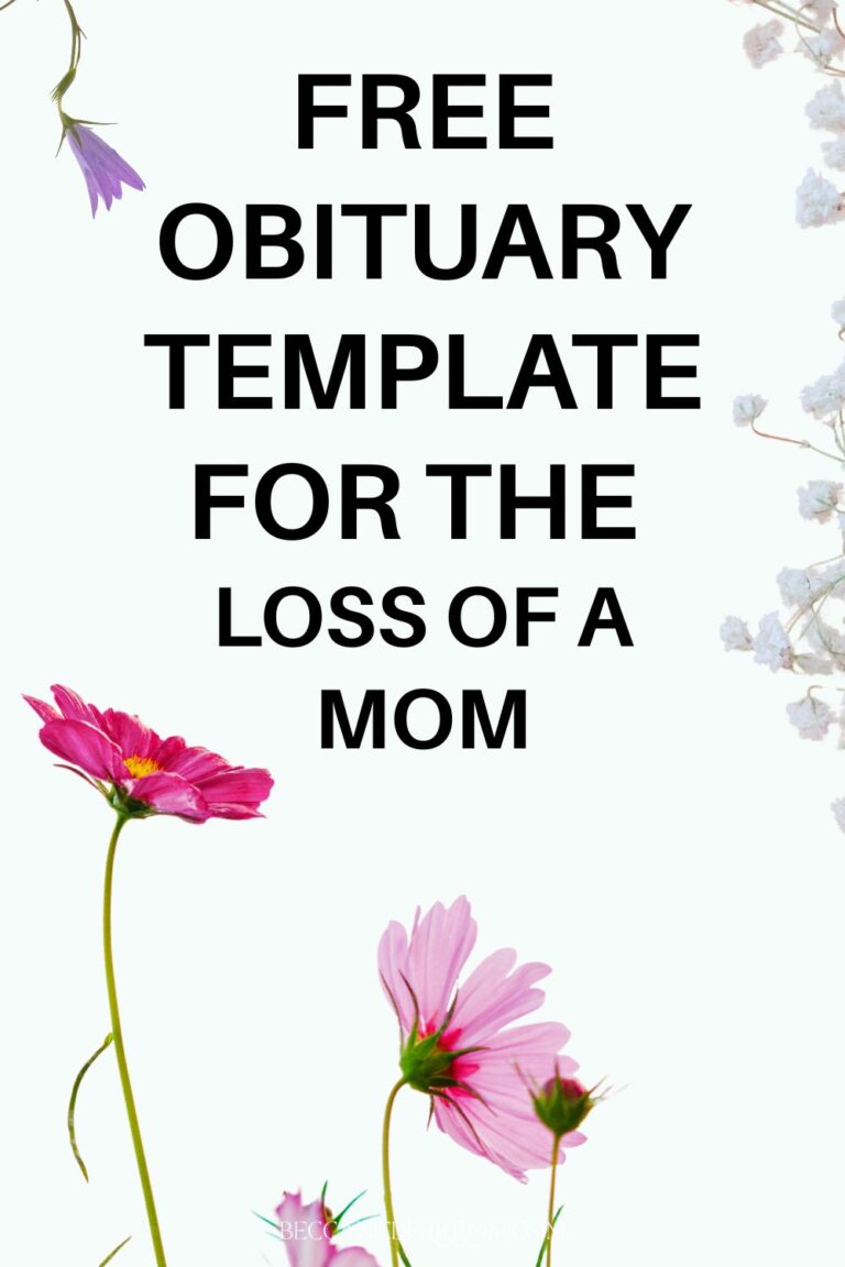 Obituary Template for Mom (plus 2 free templates) - Funeral Programs ...